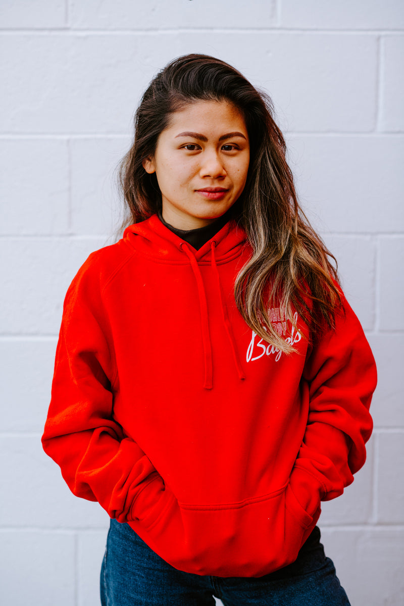 BBB Red Hoodie – Brooklyn Boy Bagels